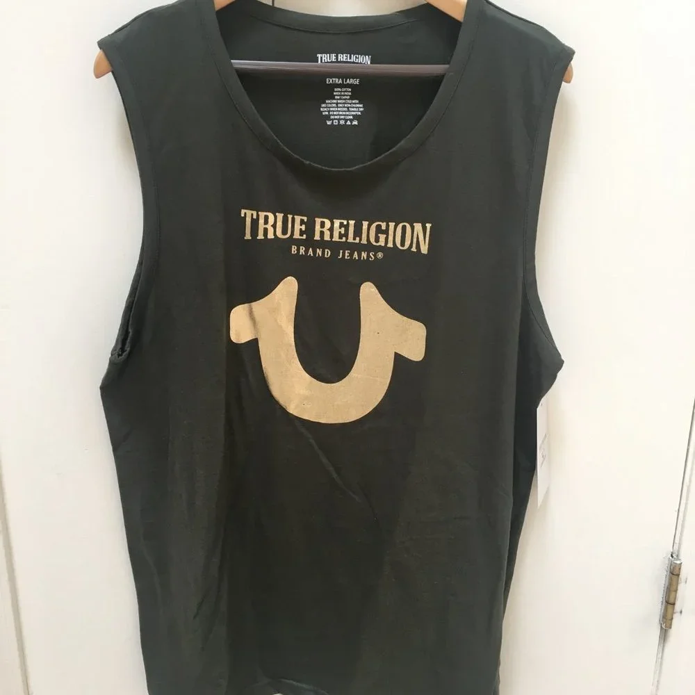 True Religion | Shirts | True Religion Green Tank | Poshmark